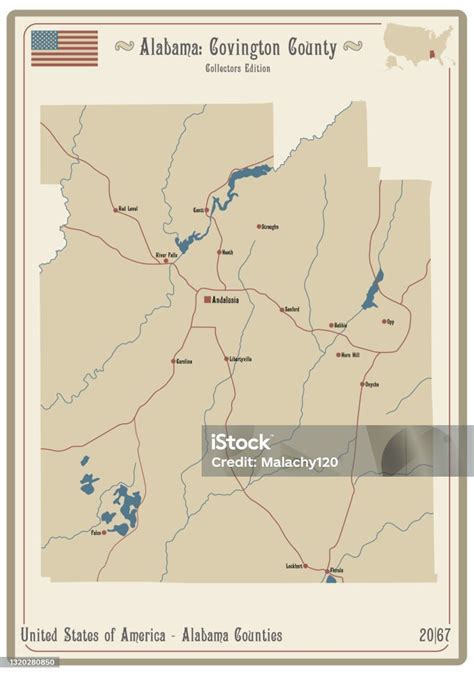 アラバマ州のコビントン郡地図 アメリカ合衆国のベクターアート素材や画像を多数ご用意 アメリカ合衆国 アンダルシア州