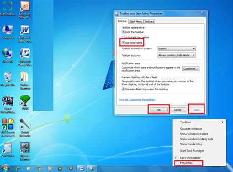 Resize Make Small Icons In Taskbar Desktop Tutorials Tutorials 91140