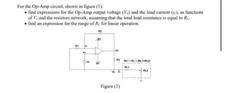 Solved For The Op Circuit Shown In Figure 1 Find Chegg Com