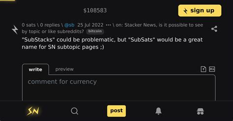 Reply On Stacker News Is It Possible To See By Topic Or Like Subreddits Stacker News ~bitcoin