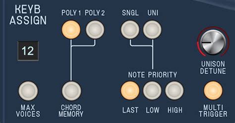 The Keyboard Assign Section Determines How Notes Are Assigned To