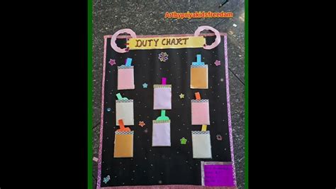 Duty Chart Class Room Duty Chart Class Room Job Chart Classroom Youtube