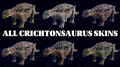 All Crichtonsaurus Skins Jurassic World Evolution 2 Youtube