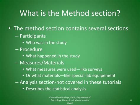 PPT Method Section PowerPoint Presentation Free Download ID