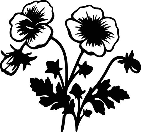 AI Generated Mallow Black Silhouette Vector Art At Vecteezy