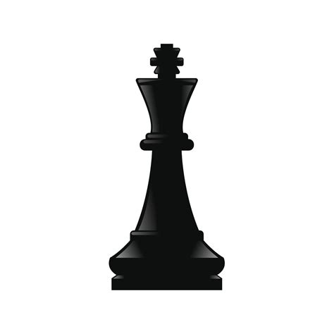 Black King Chess Pieces On A White Background 15734010 Vector Art At