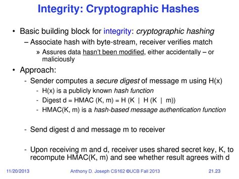 CS162 Operating Systems And Systems Programming Lecture 21 Security I November 20 2013