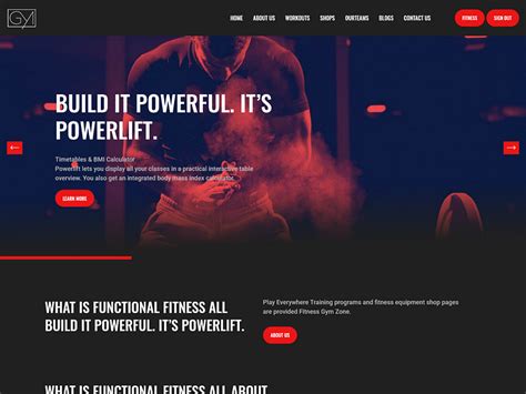 Gym Fitness Trainer And Gym Script Template Gym By Meteors On Dribbble