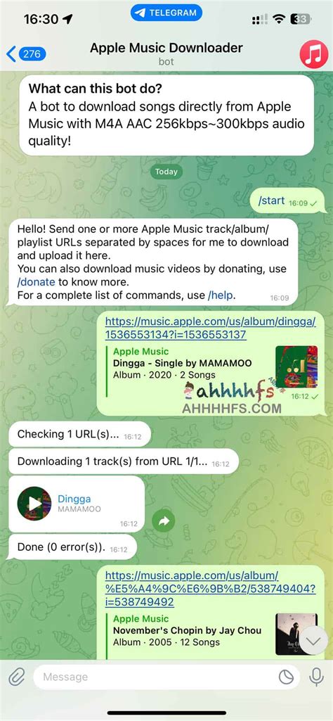 苹果音乐下载telegram机器人 apple music downloader a姐分享