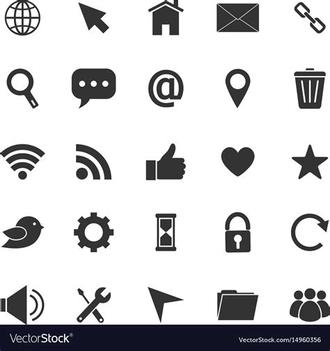 website icons on white background royalty free vector image