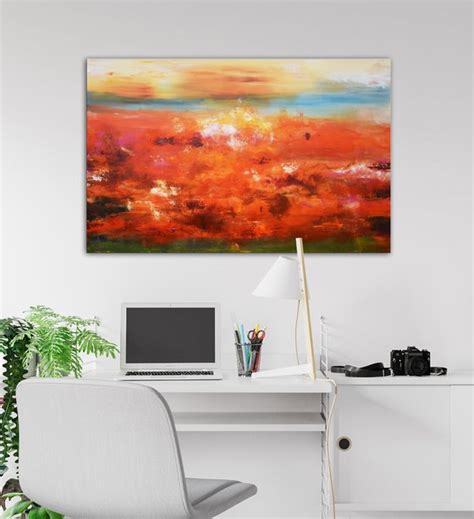 Sunset Over The Hills Acrylic Painting By Andrada Anghel Artfinder