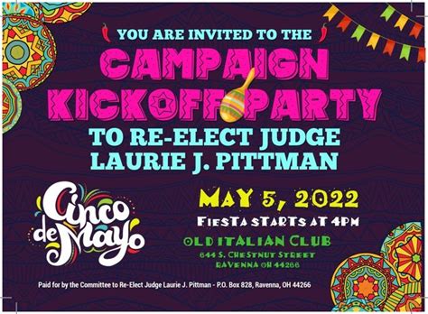 Campaign Kickoff Party For Judge Laurie Pittman Fundraiser — Portage County Federated