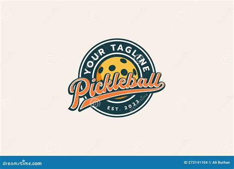 Pickleball Logo With A Combination Of Pickleball Letter C And Fire