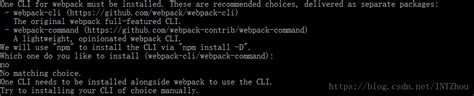 安装webpack时遇提示：“one Cli For Webpack Must Be Installed”one Cli For Webpack Must Be Installed
