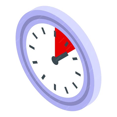 Premium Vector Vector Illustration Of An Isometricstyle Clock With A
