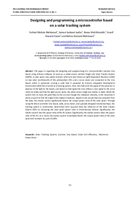 Pdf Design And Programming Of A Microcontroller Based On A Solar Tracking System