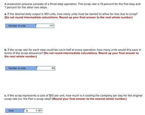Solved A Production Process Consists Of A Three Step
