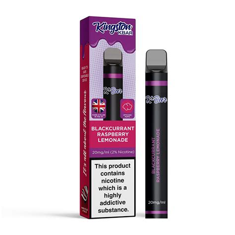 Kingston KBAR Blackcurrant Raspberry Lemonade Vapestreams Wholesale