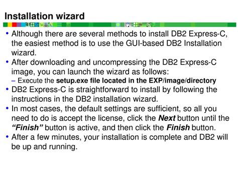 db2 express c edition installation and using a database ppt download