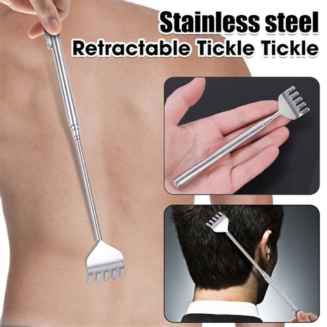 Telescopic Steel Tickling Rake Tickle Massager Portable Retractable
