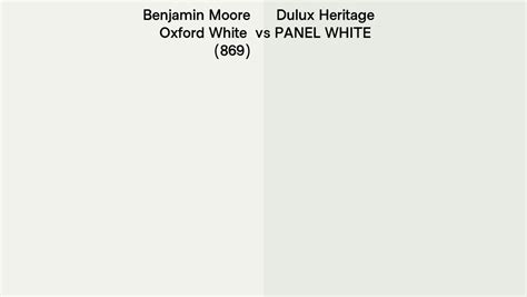 Benjamin Moore Oxford White 869 Vs Dulux Heritage Panel White Side By
