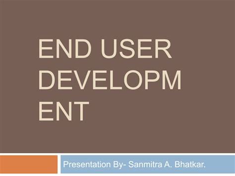 end user development pptx