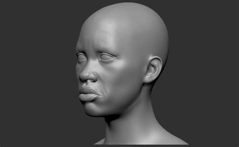 African Female Head 3d Model Multi Expression Base Mesh 3d Model 3d