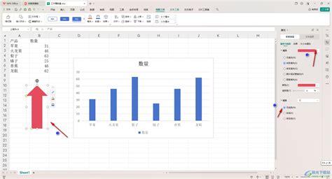 Excel柱形图怎么更改柱子形状？ Wps Excel柱形图把柱子变成其他形状的方法 极光下载站