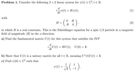 solved problem 1 consider the following 2 x 2 linear system