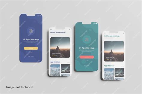 Ui 디자인을 클라이언트에게 보여주기 위한 Ui 앱 화면 목업 프리미엄 Psd 파일