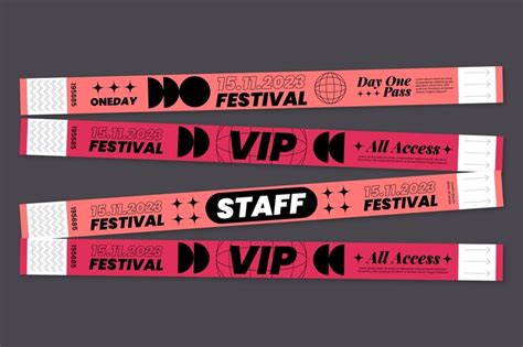 플랫 이벤트 팔찌 컬렉션 그림 무료 벡터