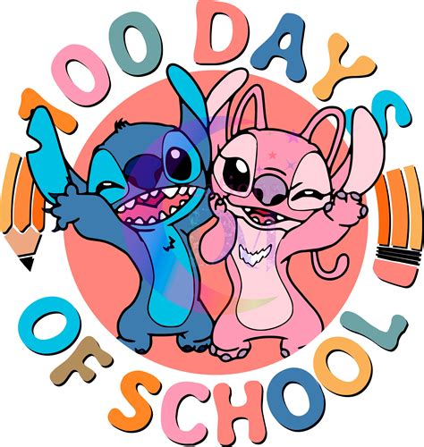 100 Days Of School Stitch Dtf 1 Dm Printed Creations
