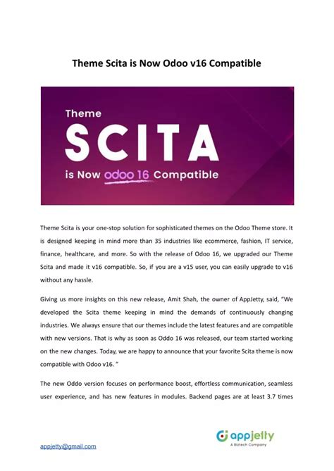 PPT AppJetty Microblog Theme Scita Is Now Odoo V Compatible