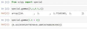Python Scipy Gamma