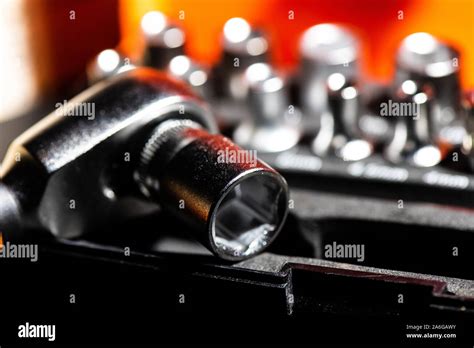Socket Set Quick Socket Release Ratchet Stock Photo Alamy