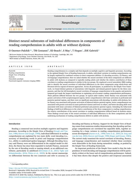 Pdf Distinct Neural Substrates Of Individual Differences In
