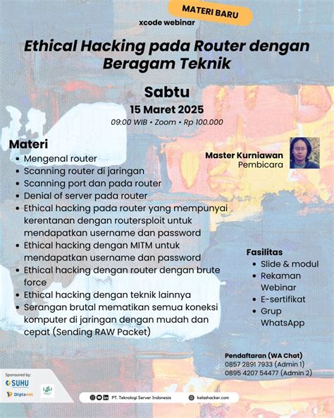 Webinar X Code Ethical Hacking Pada Router Dengan Beragam Teknik Materi Mengenal Router