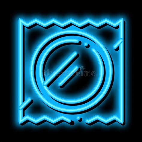 Condom Package Neon Glow Icon Illustration Stock Vector Illustration