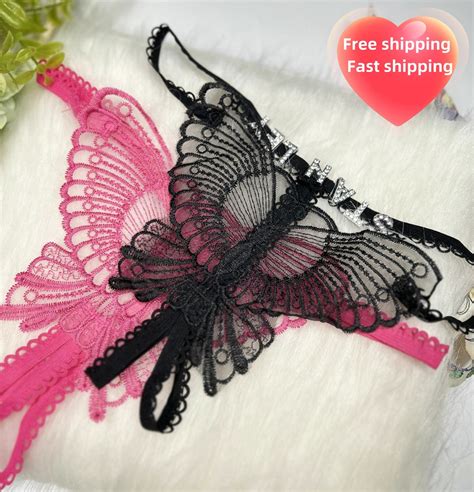 Butterfly Thongsname Thongspersonalized Thongslettered Thongs