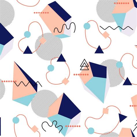 Abstract Geometric Seamless Patterns In Vector Masterbundles