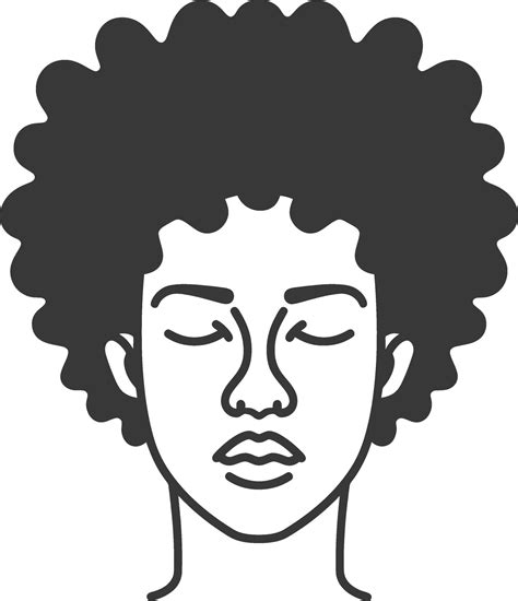 An Illustration Of A Womans Face With An Afro Hairstyle 50279203