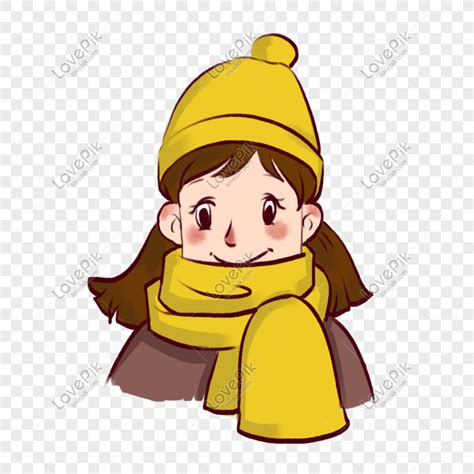 겨울에 아름다운 소녀 Png 일러스트 무료 다운로드 Lovepik
