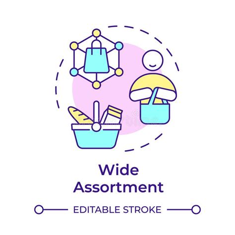 Wide Assortment Blue Gradient Concept Icon Stock Vector Illustration Of Shopping Flat 336170555