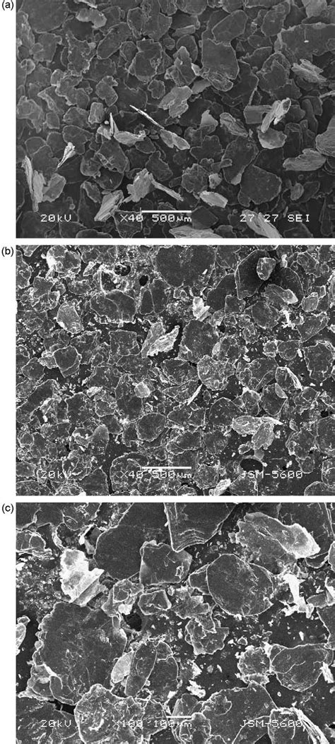 Sem Micrograph Of A Natural Uncoated Graphite 40Â B Alumina