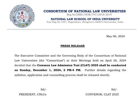 CLAT 2025 Exam Date All Important Dates Here