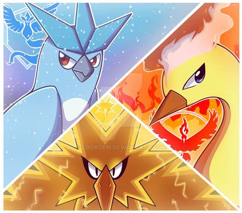 The Legendary Birds Articuno Moltres And Zapdos By Lookdem On Deviantart