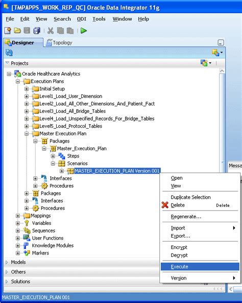 Executing ETLs
