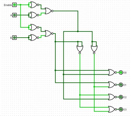 1 Draw The Logic Diagram Of A Two To Four Line Decoder Using A NOR Gates Only And B NAND