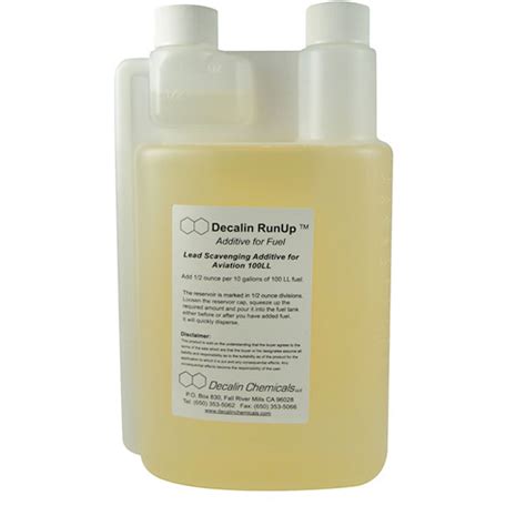Decalin Runup Fuel Additive 32 Oz Quart Fallon Pilot Shop