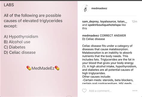 Nursing Question High Triglycerides Med Made Ez
